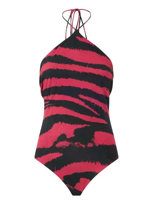 Roberto Cavalli Striped Bodysuit - Black