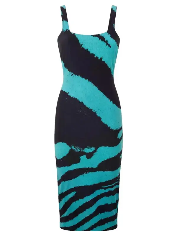 Roberto Cavalli Striped Dress - Black