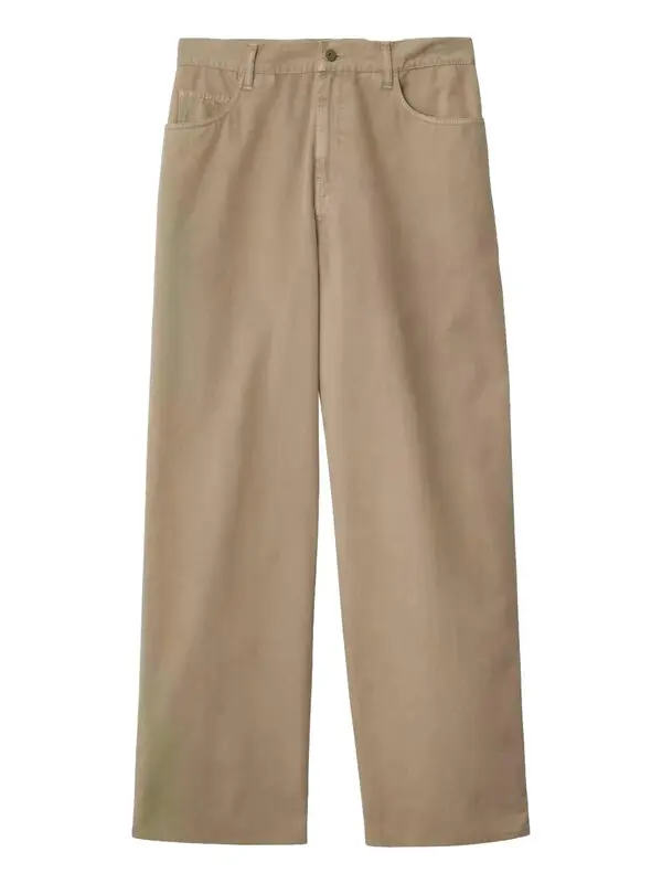 Burberry Straight Leg Trousers - Neutrals