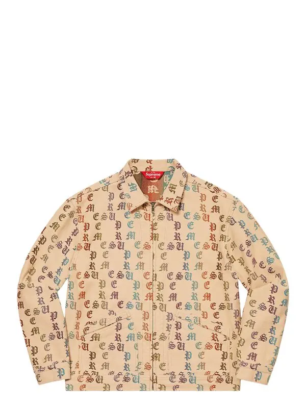 Supreme Gradient Jacquard Denim Work Jacket - Tan