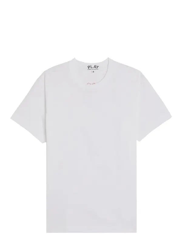 Play Comme Des Garcon Heart Back Emblem T-shirt - White