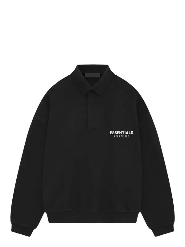Fear Of God Fleece Polo - Black