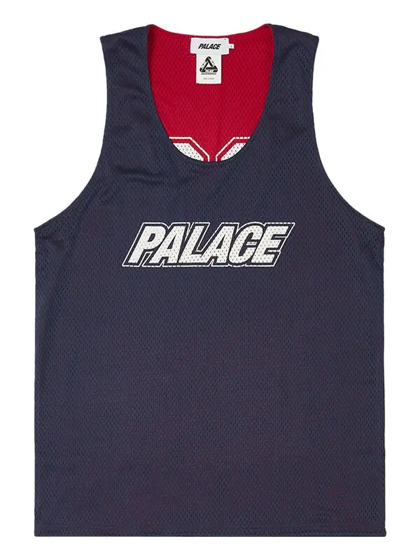 PALACE Mesh Reverso Border Vest - Blue