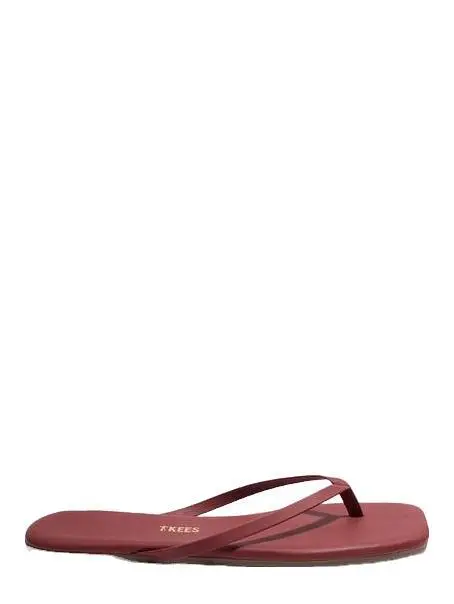 Tkees Lily Square Toe Flip Flop - Burgundy