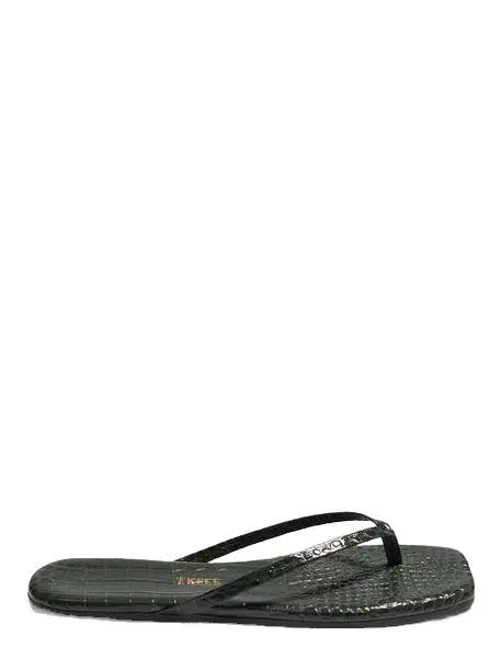 Tkees Lily Square Toe Flip Flop - Emerald Croc