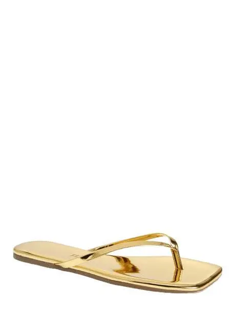 Tkees Lily Square Toe Flip Flop - Gold