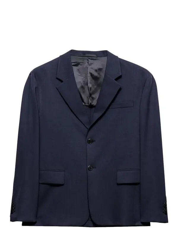 Prada Stretch Wool Blazer - Blue