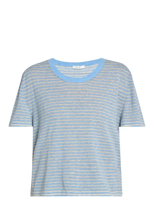THE ROW Jansu Striped Top - Blue  White Stripe