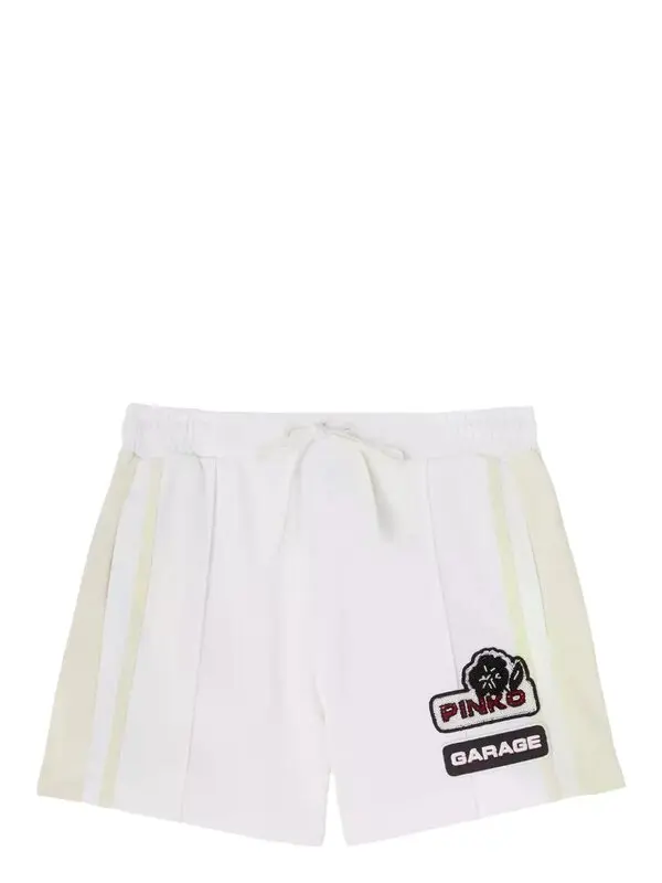 Pinko Logo-patch Shorts - White