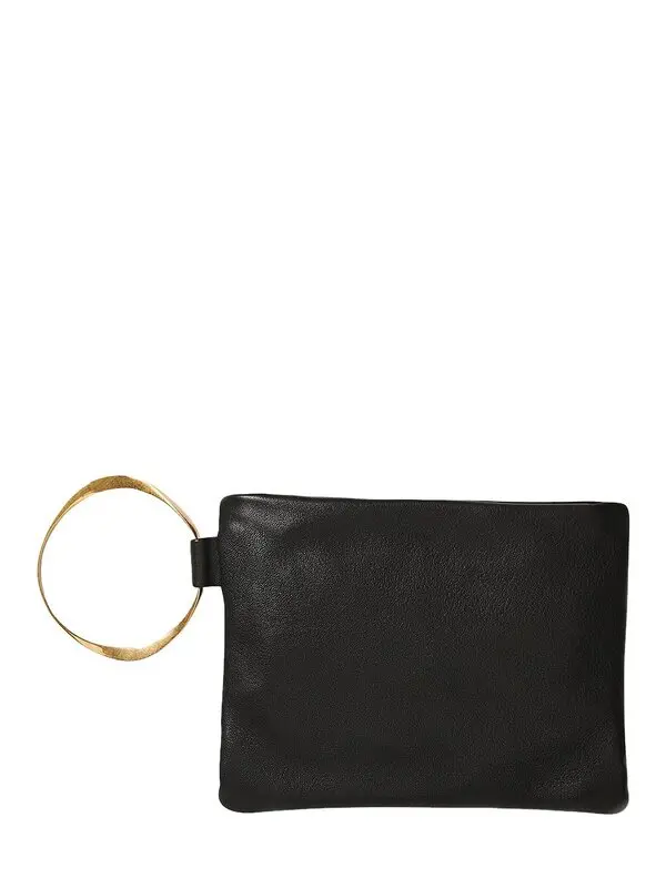 THE ROW Square Bracelet Clutch - Dark Aniline Ang