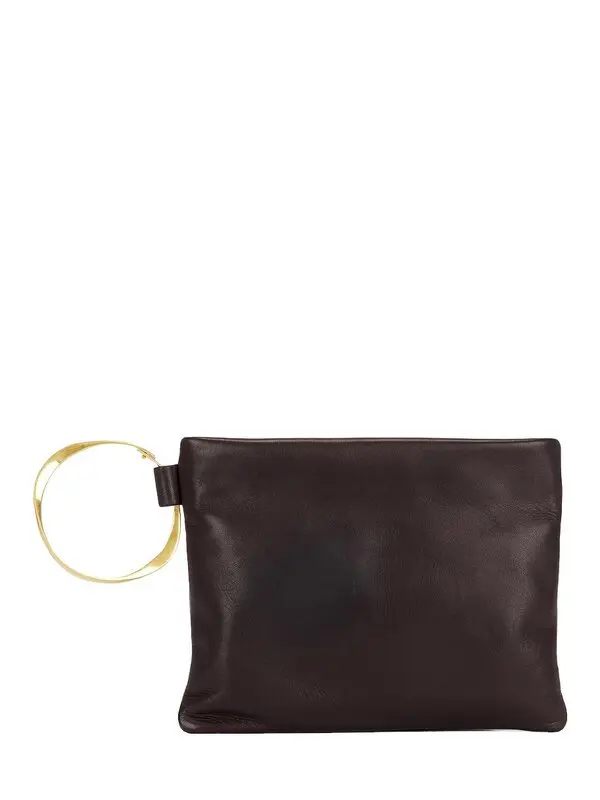 THE ROW Square Bracelet Clutch - Dark Aniline Ang