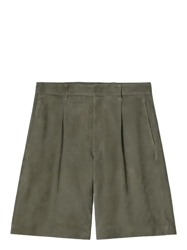Cos Tailored Suede Shorts - Green