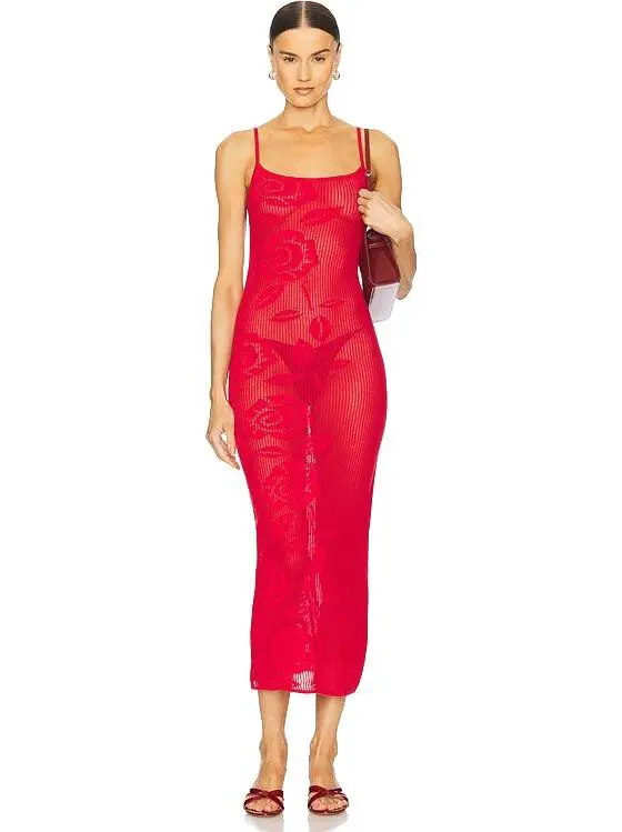 LOBA Orlando Midi Dress - Red