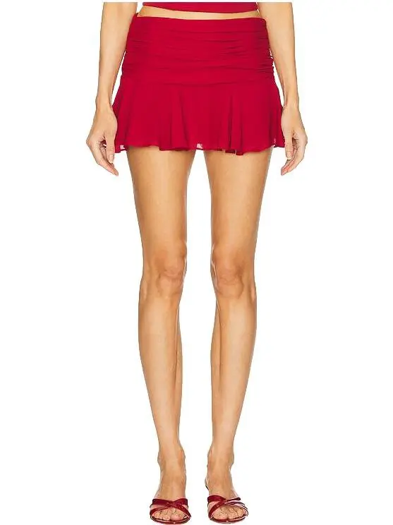 LOBA Monica Mini Skirt - Red