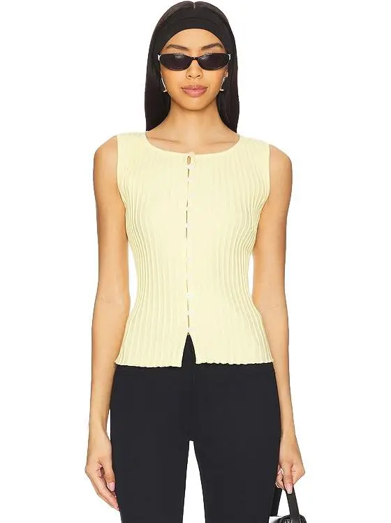 Free People Tilly Vest - Mellow Yellow