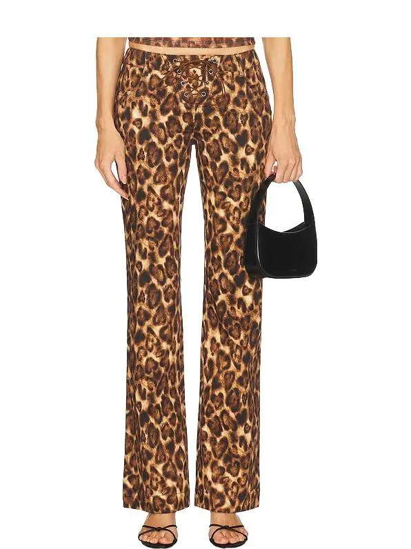 LOBA Zahara Low Rise Pants - Leopard