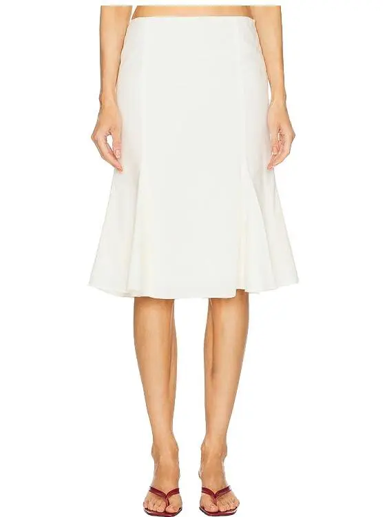 LOBA Mary Midi Skirt - Ivory