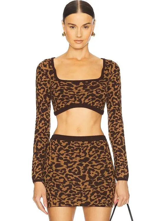 LOBA Abilene Knit Top - Leopard