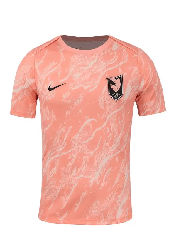 Nike Angel City Fc 2025 Nwsl Short-sleeve Pre-match Top - Pink