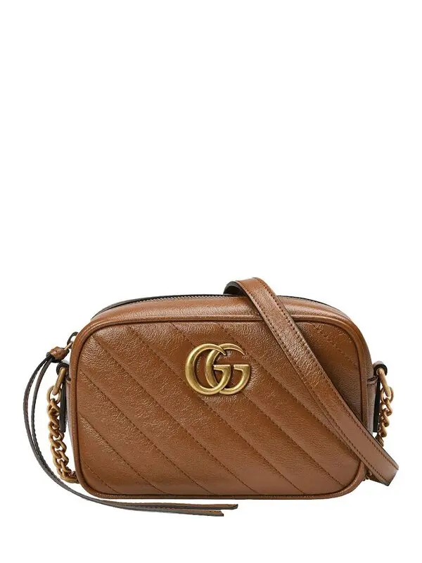 Gucci Gg Marmont Mini Shoulder Bag - Brown