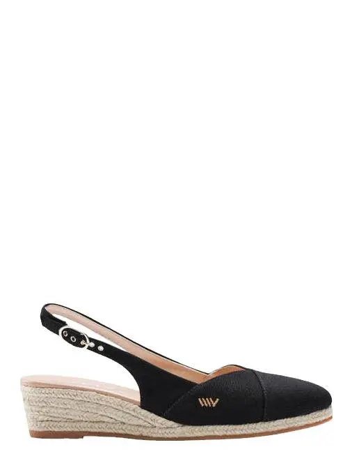 VISCATA Premia Canvas Espadrille Wedges - Black