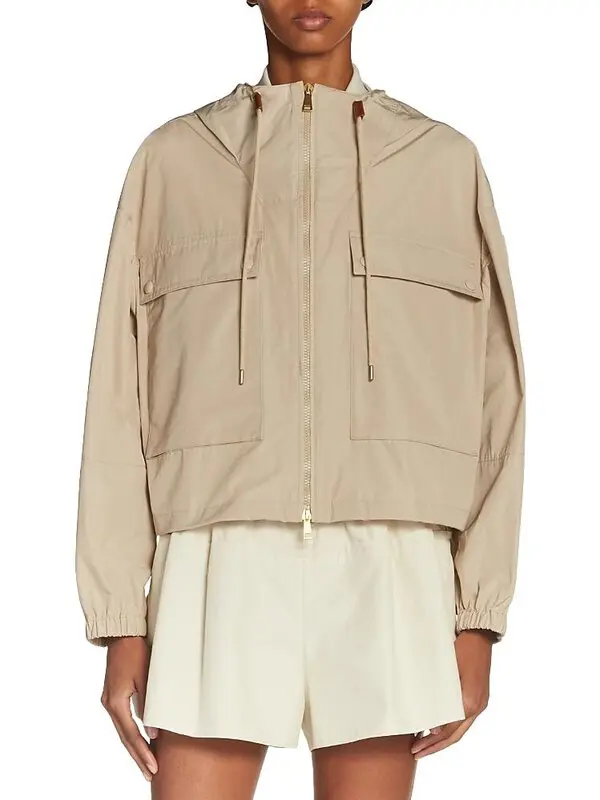 Moncler Sauvan Hooded Parka - Beige