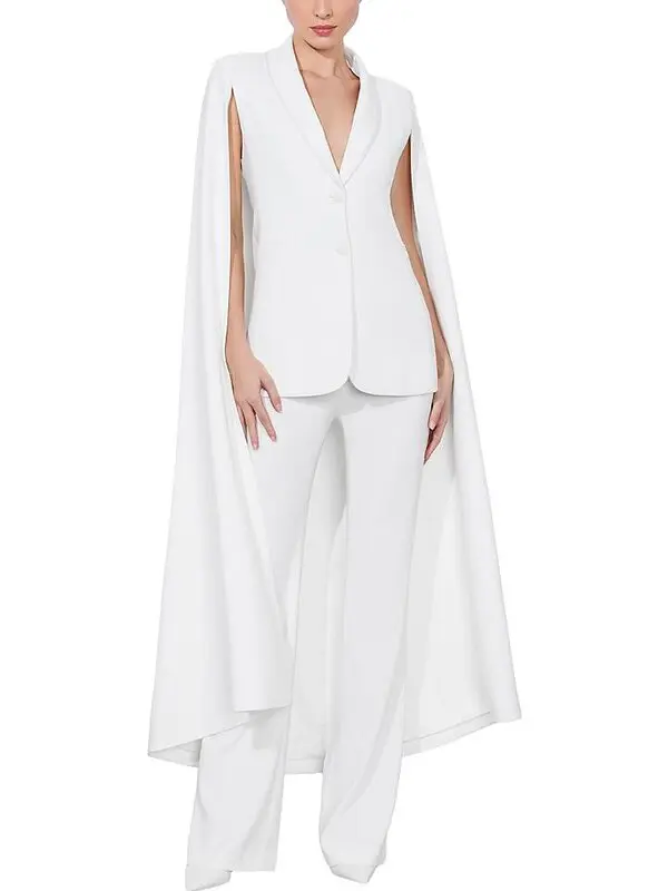 Alice + Olivia Esther Cape Sleeve Blazer - Off White