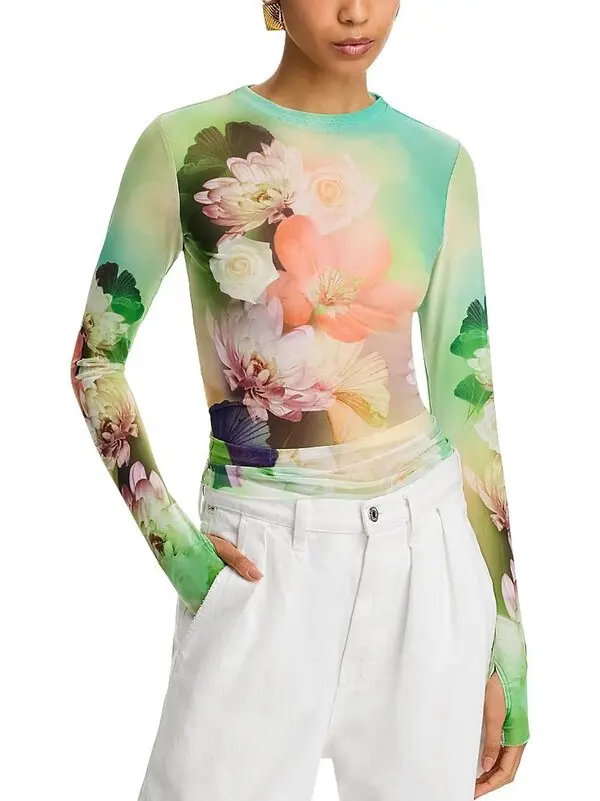 AFRM Kaylee Floral Mesh Top - Sunbeam Floral