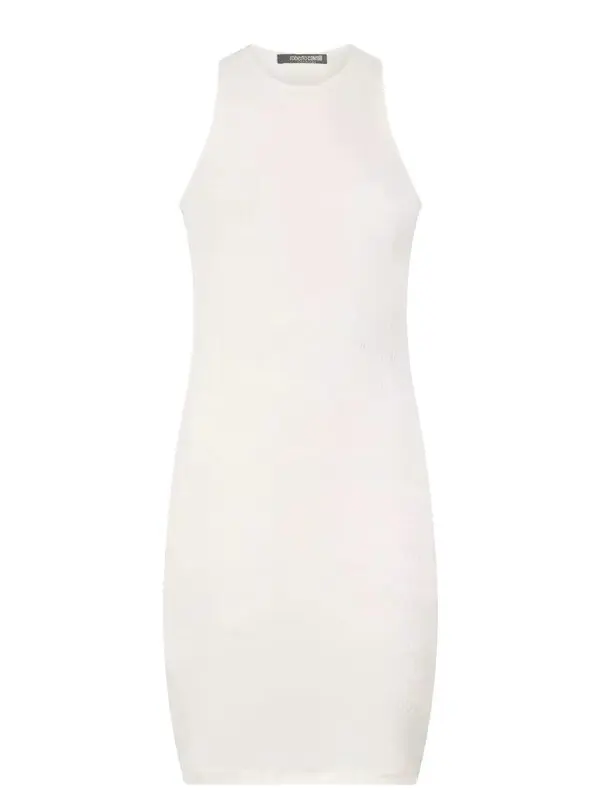 Roberto Cavalli Ripped-effect Mini Dress - White