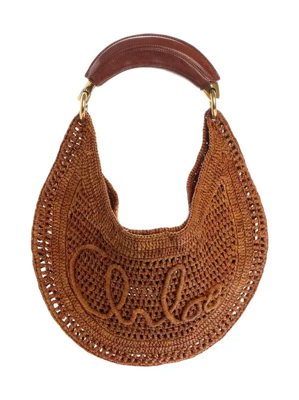 Chloé Raffia Hobo Bag - Clay Brown