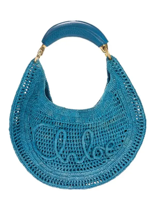 Chloé Raffia Hobo Bag - Stormy Sea
