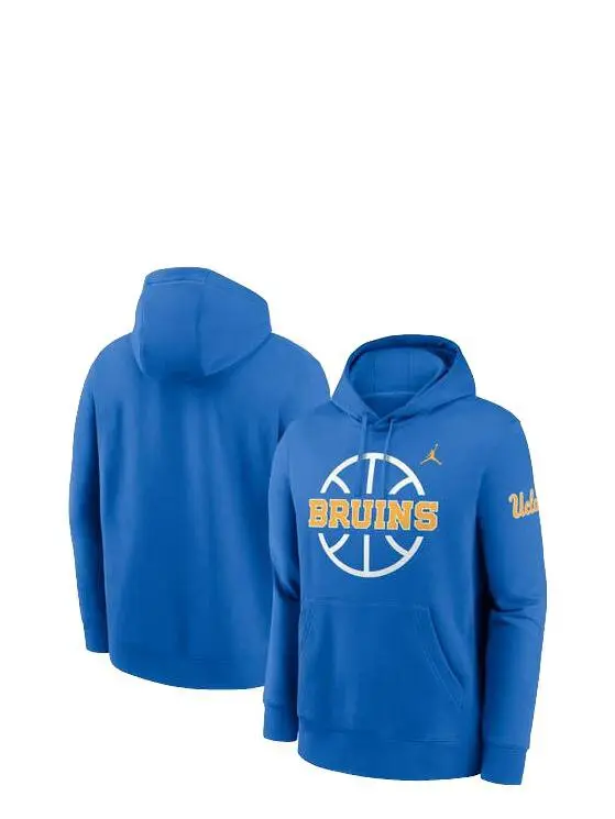 JORDAN BRAND Ucla Bruins Basketball Icon Club Fleece Pullover Hoodie - Blue
