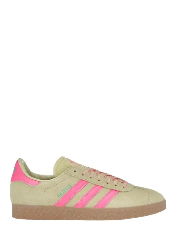 Adidas Gazelle Low Top Sneakers - Powder Yellow/lucid Pink/gum