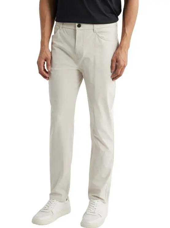 Zella Driver Slim Fit Five-pocket Trousers - Grey Moonbeam