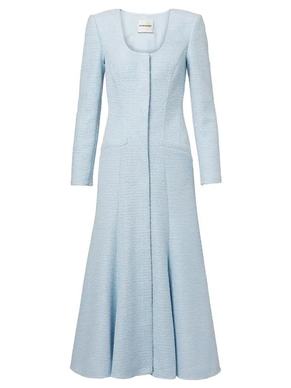 Roland Mouret Jacquard Midi Dress - Blue
