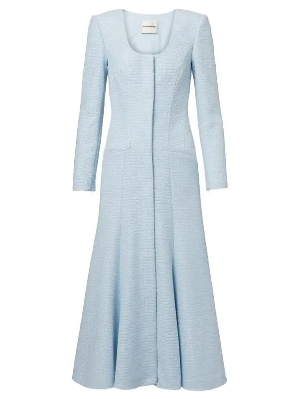 Roland Mouret Jacquard Midi Dress - Blue