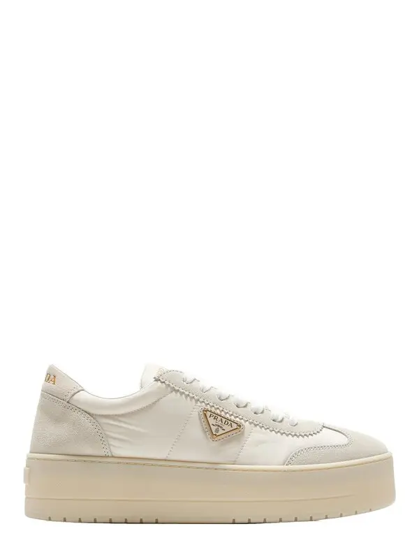 Prada Downtown Platform Sneakers - Ivory