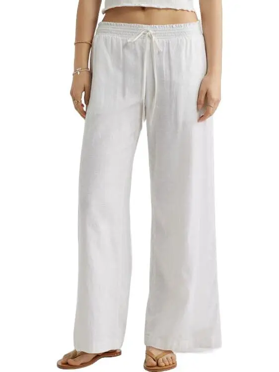 Bp. Linen Blend Drawstring Beach Pants - White