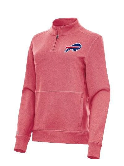 ANTIGUA Buffalo Bills Quarter-zip Jacket - Heather Red