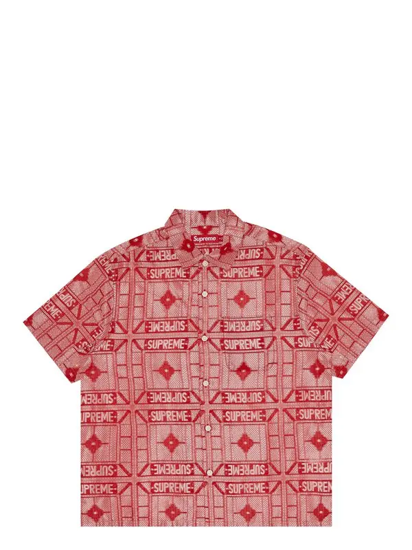 Supreme Tray Jacquard Short-sleeve Shirt - Red