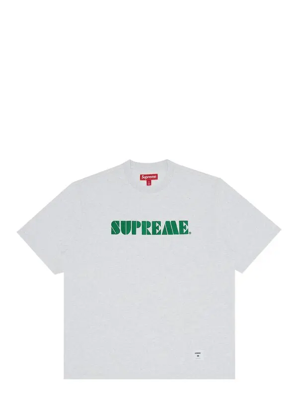 Supreme Stencil Embroidered Short-sleeve Top 'ash - Grey