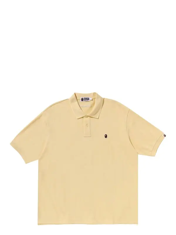 A BATHING APE Ape Head One Point Polo - Yellow