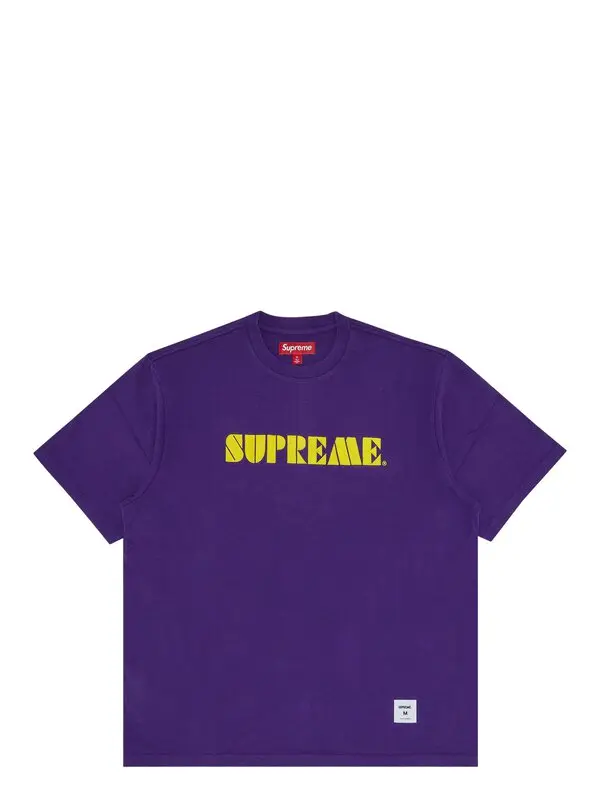 Supreme Stencil Embroidered Short-sleeve Top - Purple
