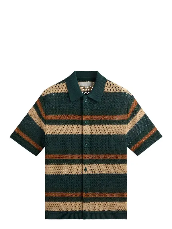 Kith Thompson Crochet Button Down Shirt 'chronicle - Multicolor