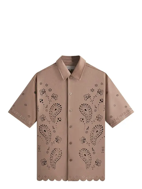 Kith Isaac Microsuede Button Down Shirt 'share - Pink