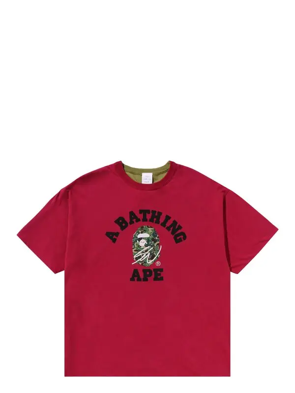 A BATHING APE X Sean Wotherspoon Reversible Tee 'burgundy - Red
