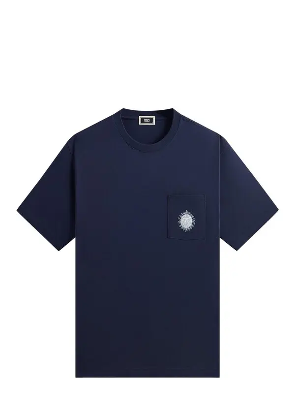 Kith Kin Lace Crest Pocket Tee 'vista - Blue