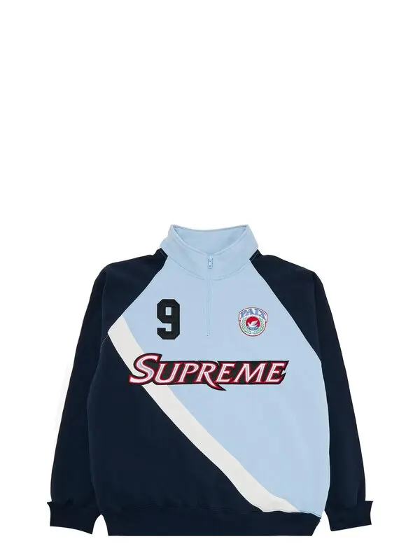 Supreme Equipé Half Zip Sweatshirt 'light - Blue