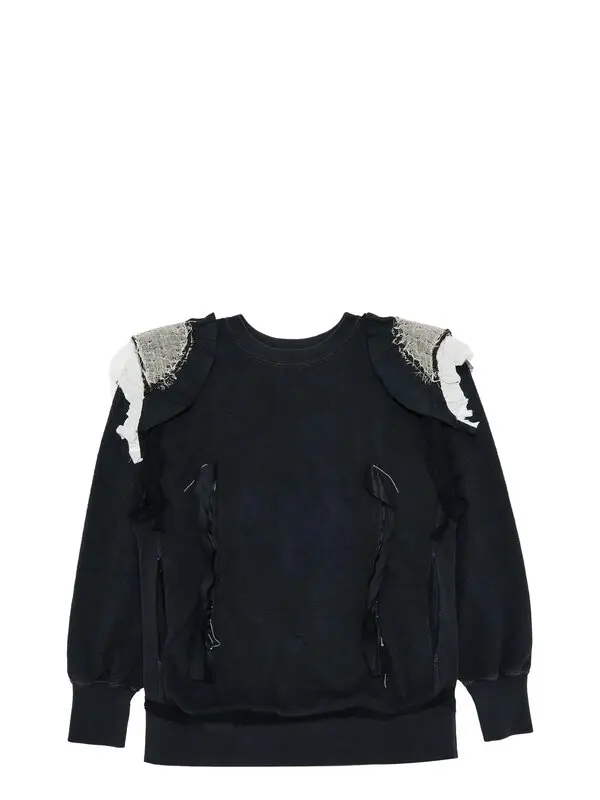 MAISON MARGIELA Textured Jersey Sweatshirt - Black