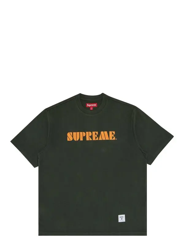 Supreme Stencil Embroidered Short-sleeve Top - Green
